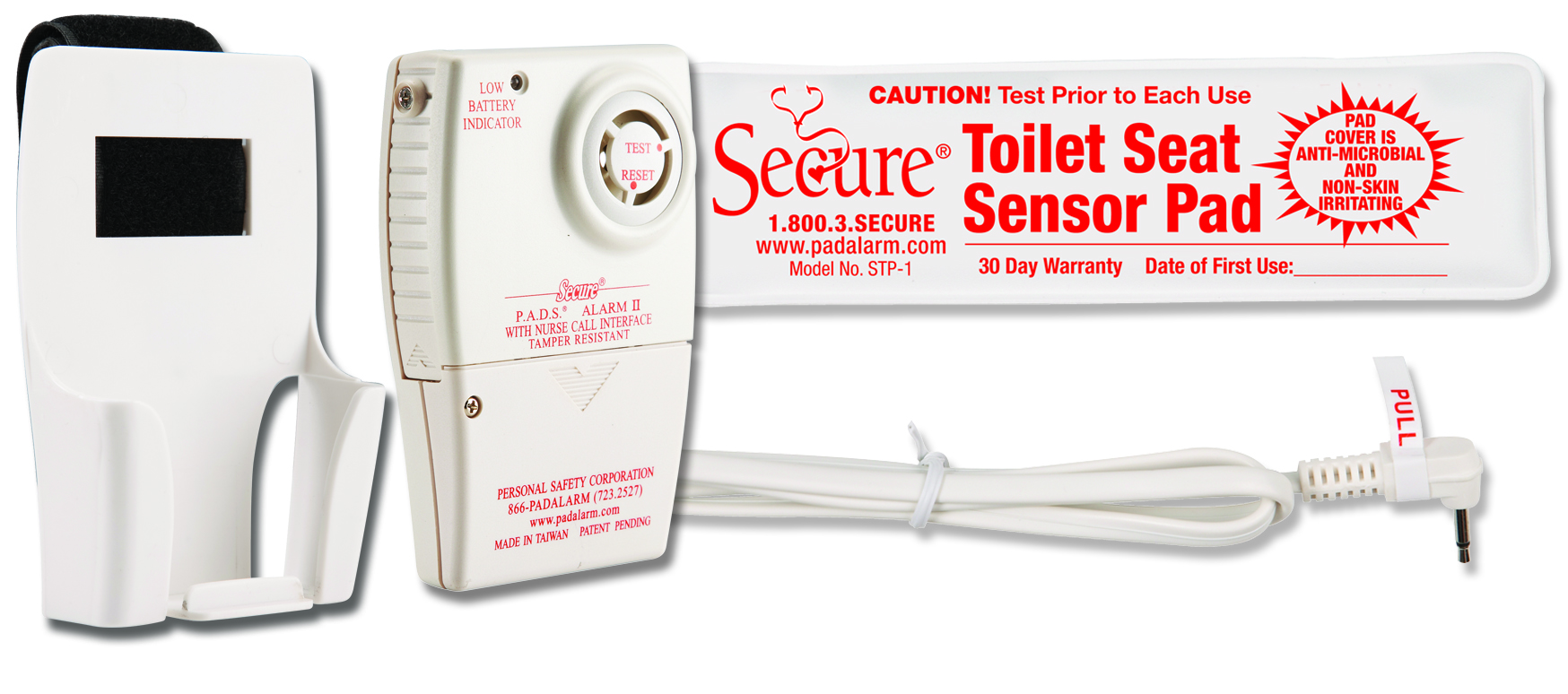 PSC PADS®-2 Alarm Toilet Seat Pad Set - Bowers Medical Supply